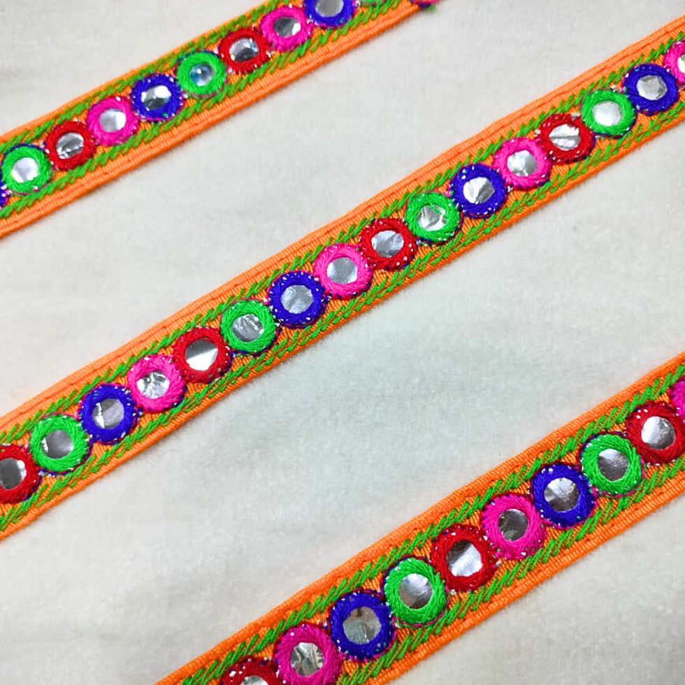Artistic Multicolor Abla Trim for Creative Projects – Our Knots