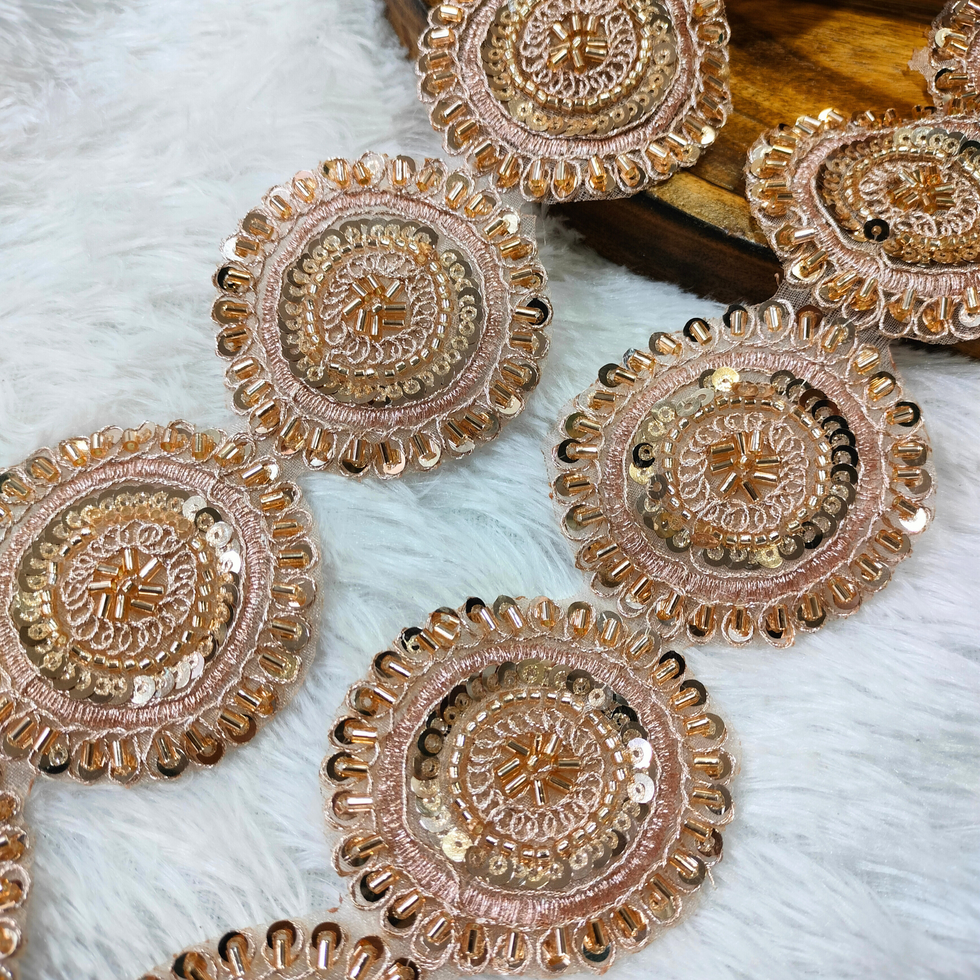 Circular Cutdana Embellished Trim – Our Knots