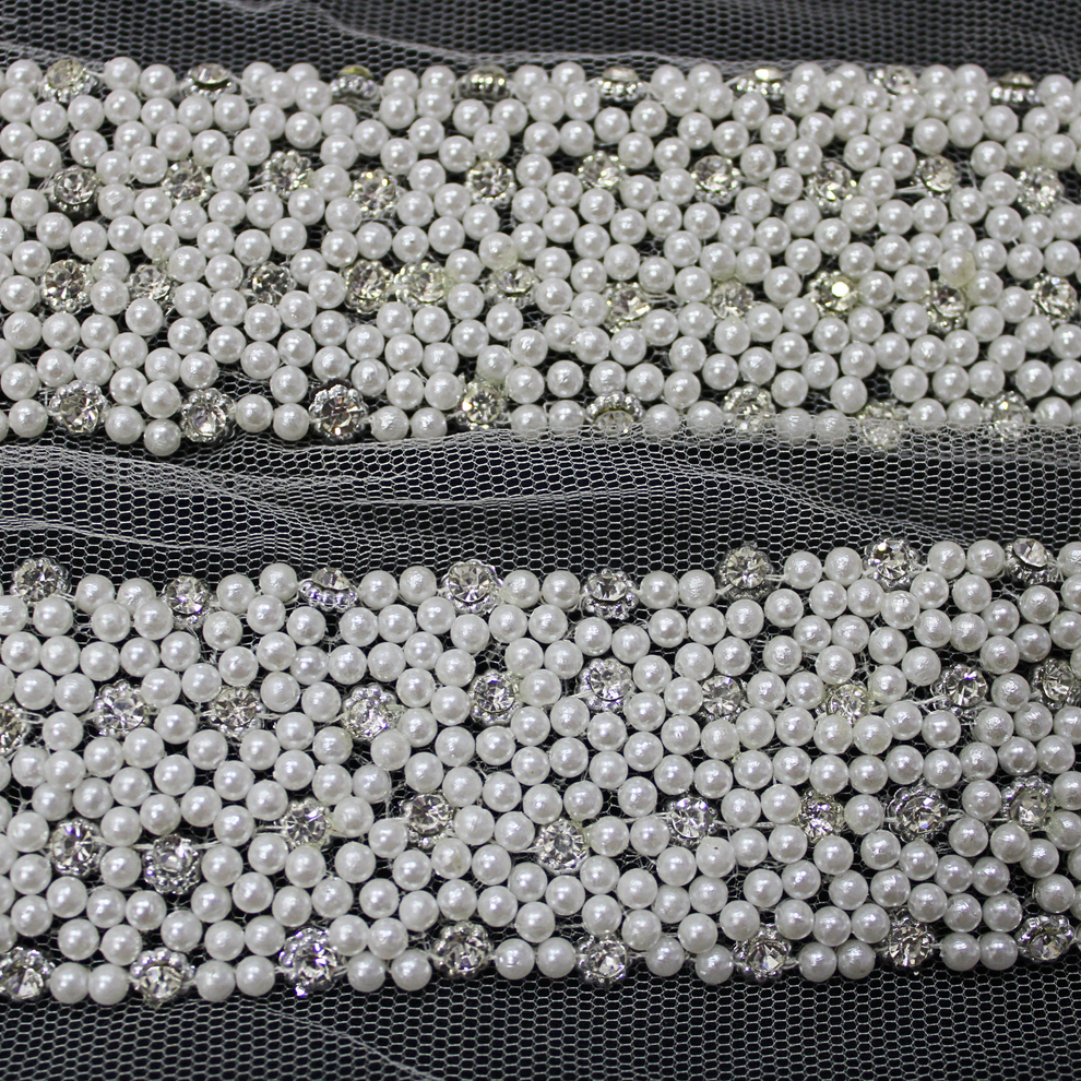Pearl Embellished Handwork Trim